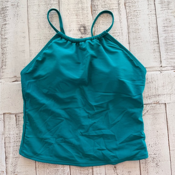 janela bay | Swim | Janela Bay High Neck Teal Tankini Halter Neck ...